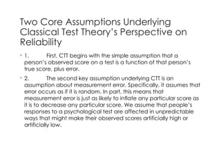 CTT, Reliability, IRT, Factor Analysis.pptx