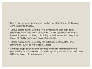 CTT, Reliability, IRT, Factor Analysis.pptx