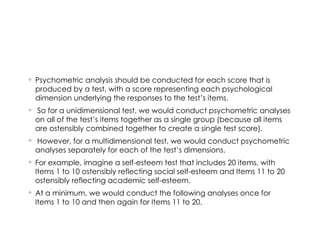 CTT, Reliability, IRT, Factor Analysis.pptx