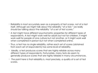 CTT, Reliability, IRT, Factor Analysis.pptx