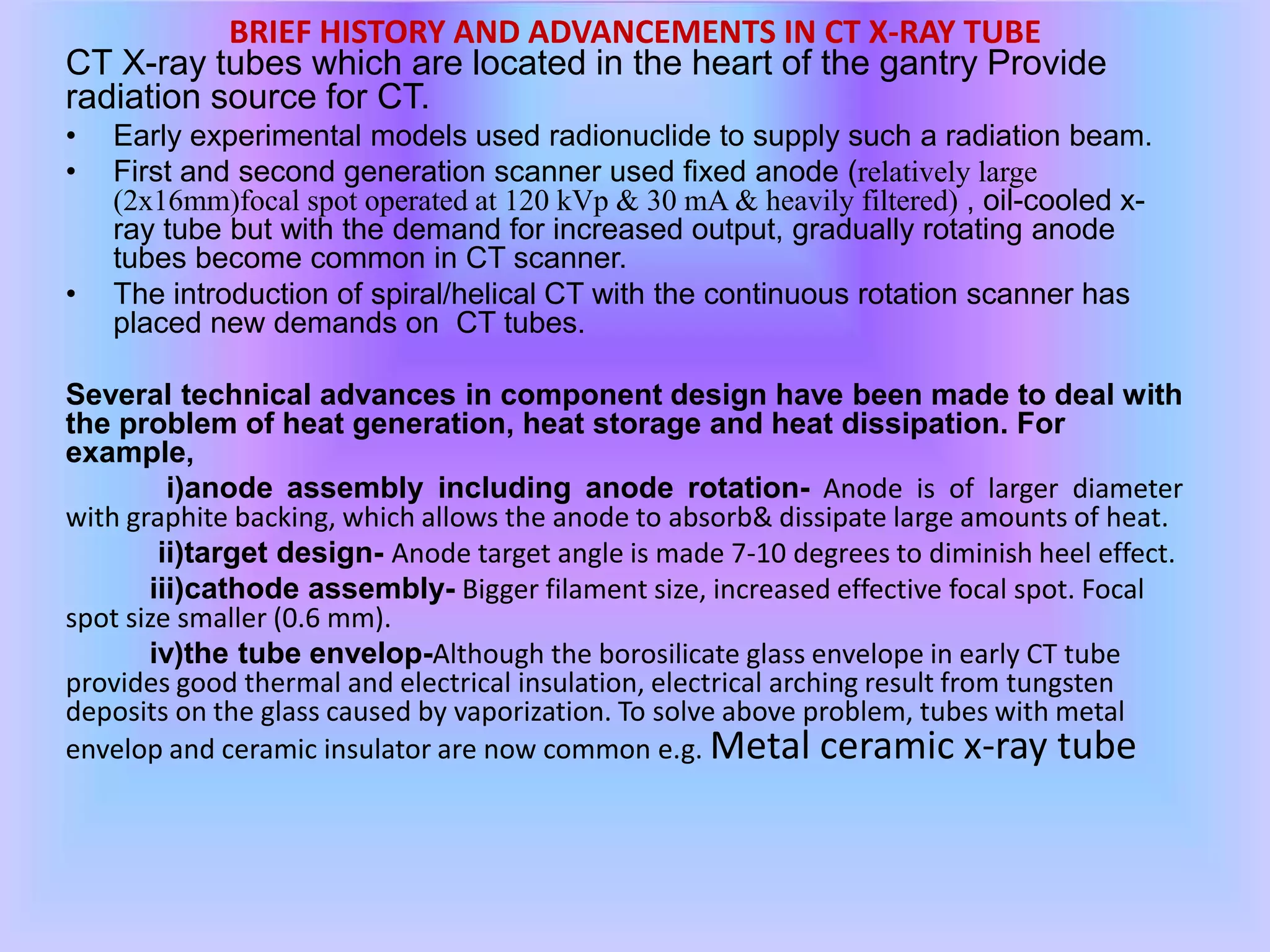 Ct tube and detectors | PPTX