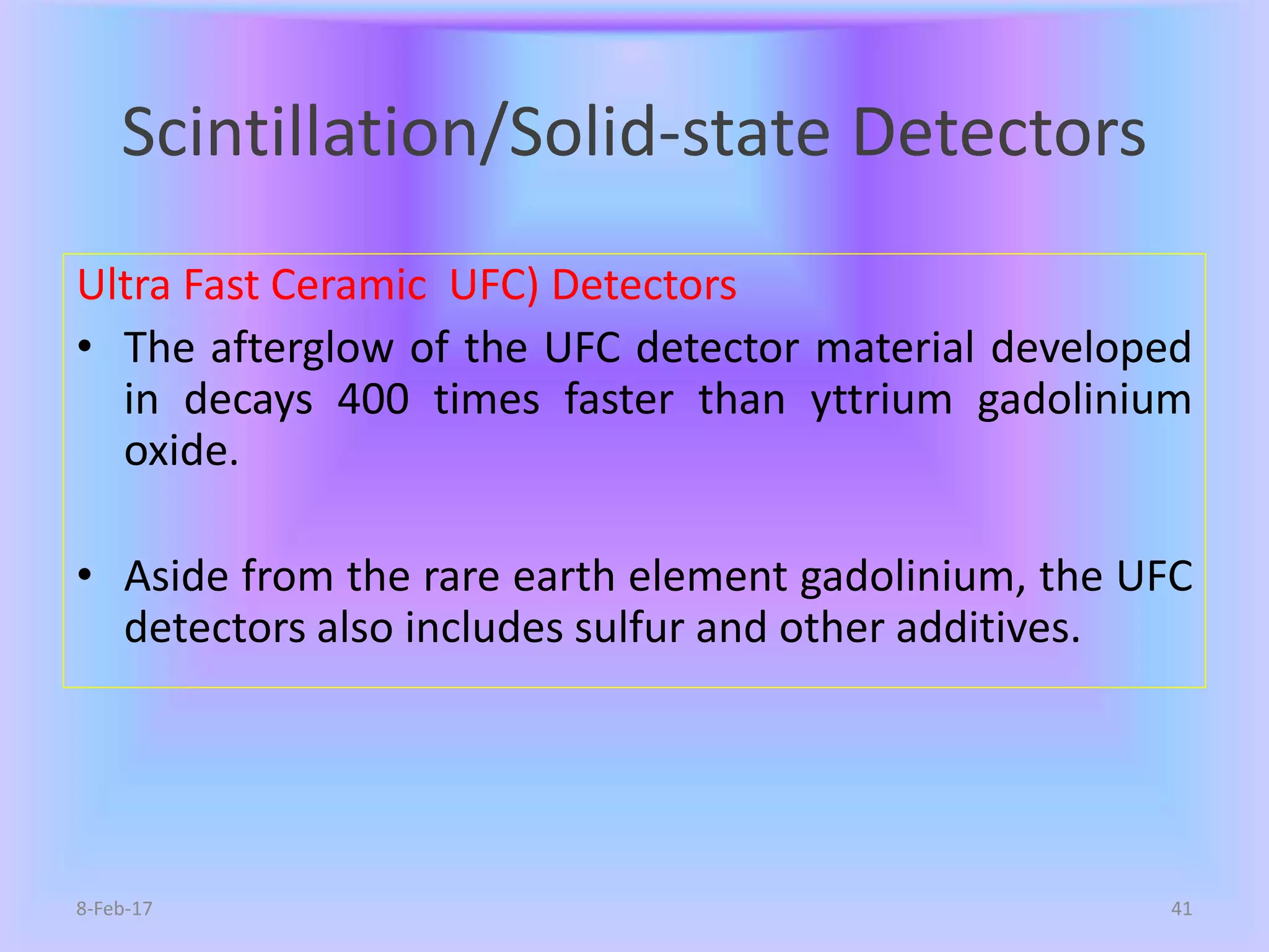 Ct tube and detectors | PPTX