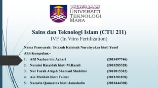 IVF (In Vitro Fertilization) (CTU 211) | PPTX