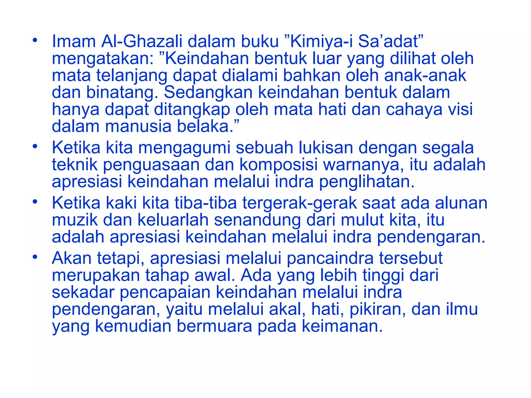 Ctu 281 kuliah 12 teori estetika islam | PPT
