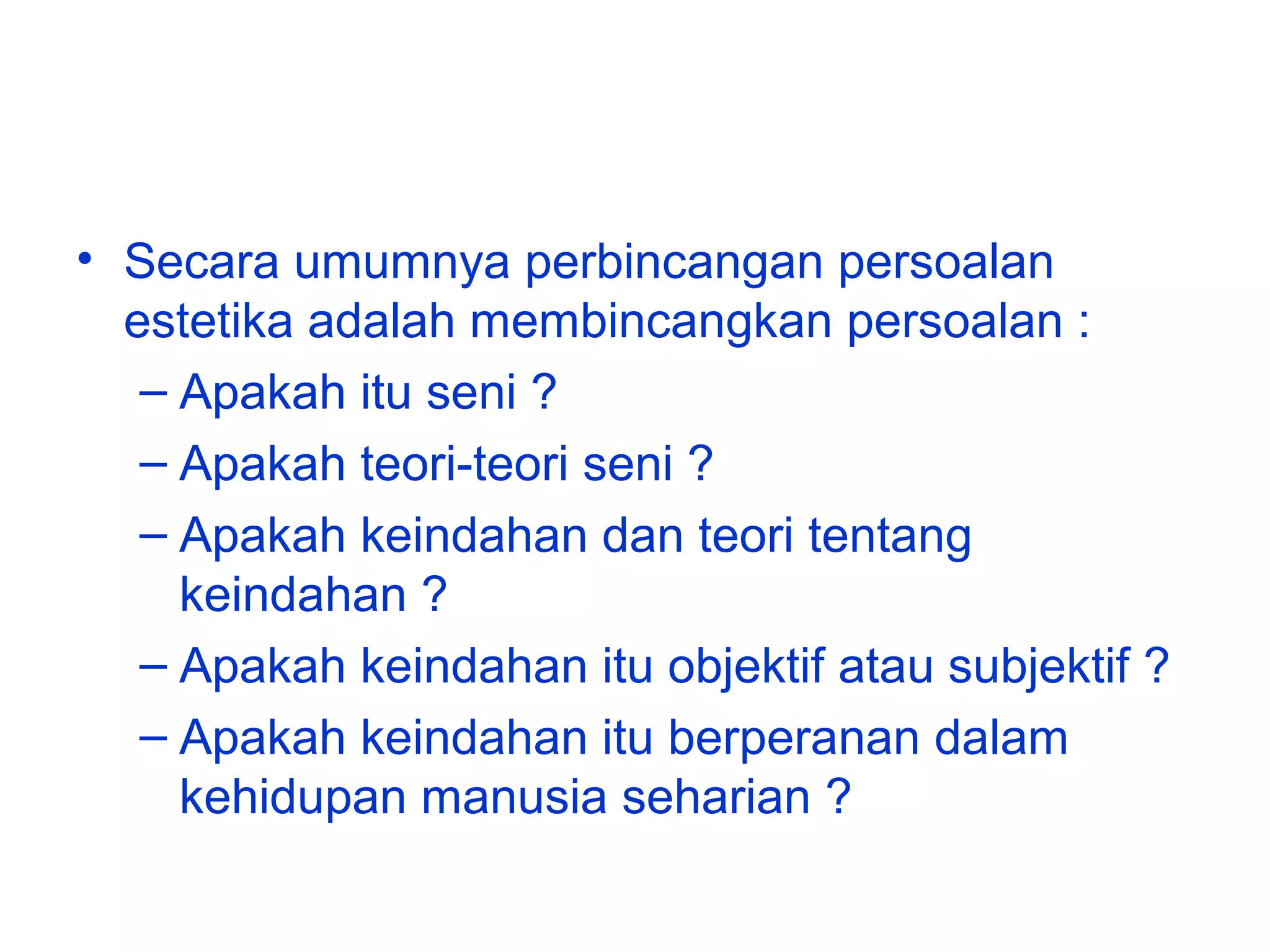 Ctu 281 kuliah 12 teori estetika islam | PPT