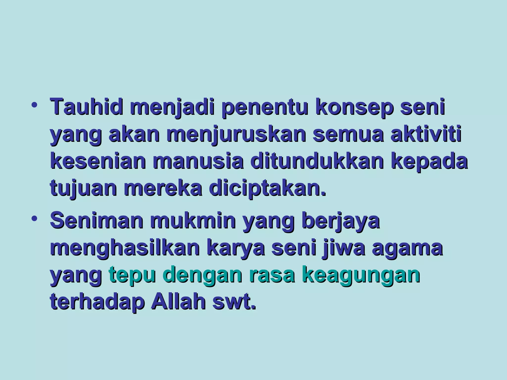 Ctu 281 kuliah 2 asas asas kesenian islam | PPT