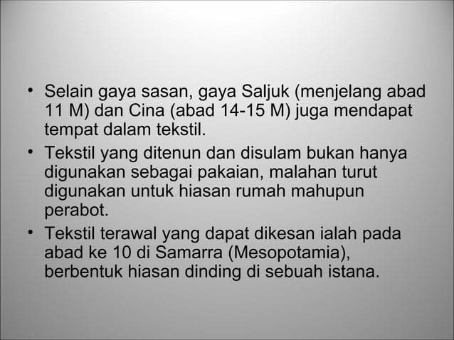 Ctu 281 kuliah 8 seni tembikar, ukir dan tenunan | PPT