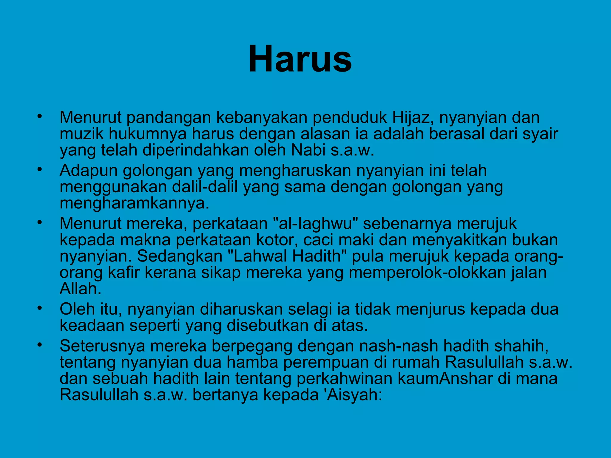 Ctu 281 kuliah 9 seni muzik dan nyanyian dalam islam | PPT
