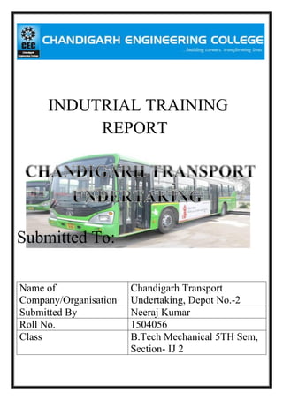 CTU Industrial Training Report | PDF