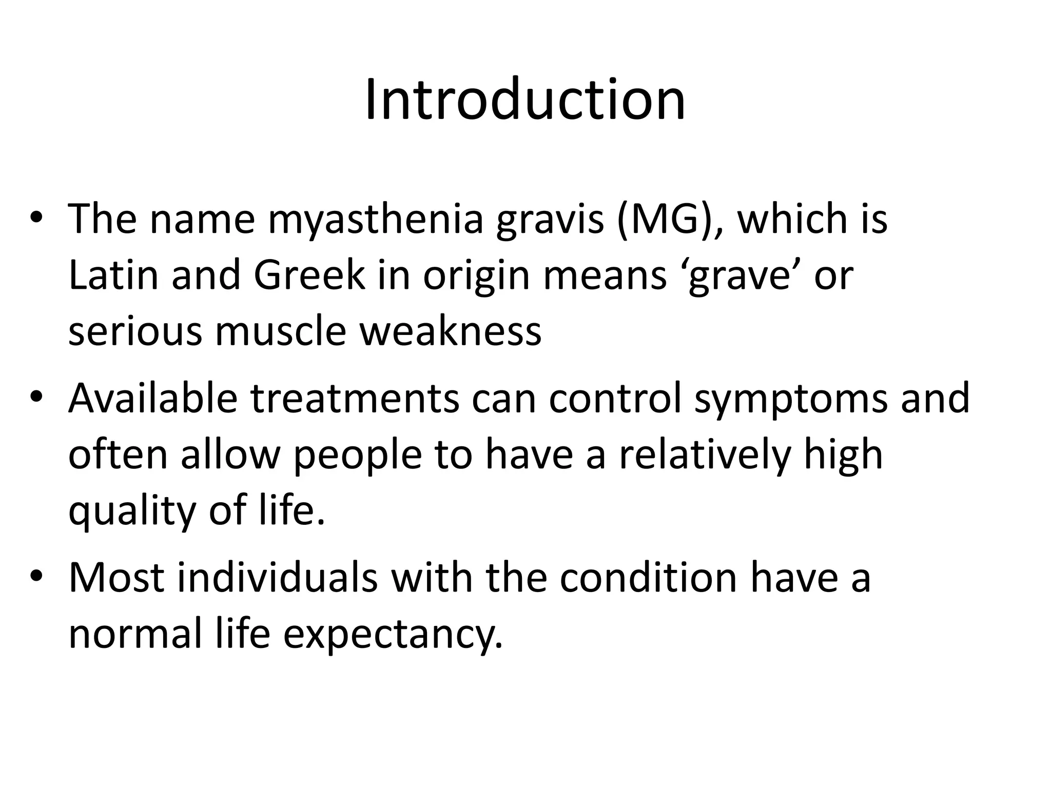 Management Of Myasthenia Gravis | PPTX