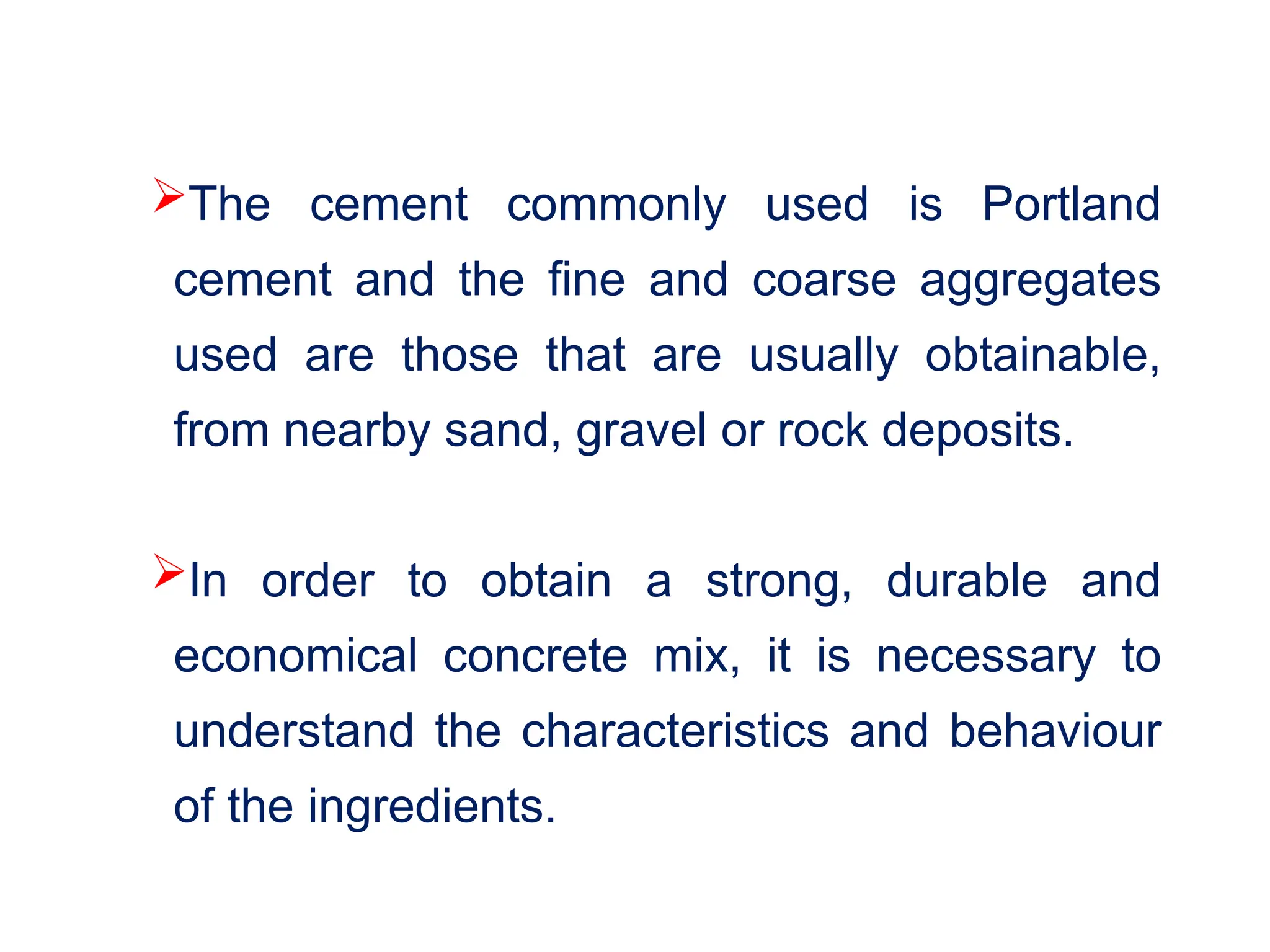 Concrete Making Materials, Chemical and Mineral Admixtures, Concreting ...