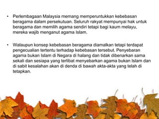 Konsep Kebebasan Beragama Dalam Islam | PPTX