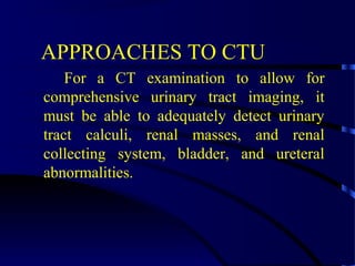 CT UROGRAPHY FROM SEEING TO UNDERSTANDING | PPT