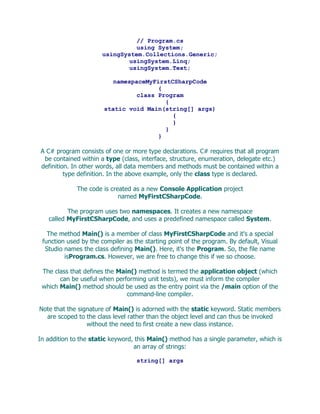 C# tutorial | DOCX