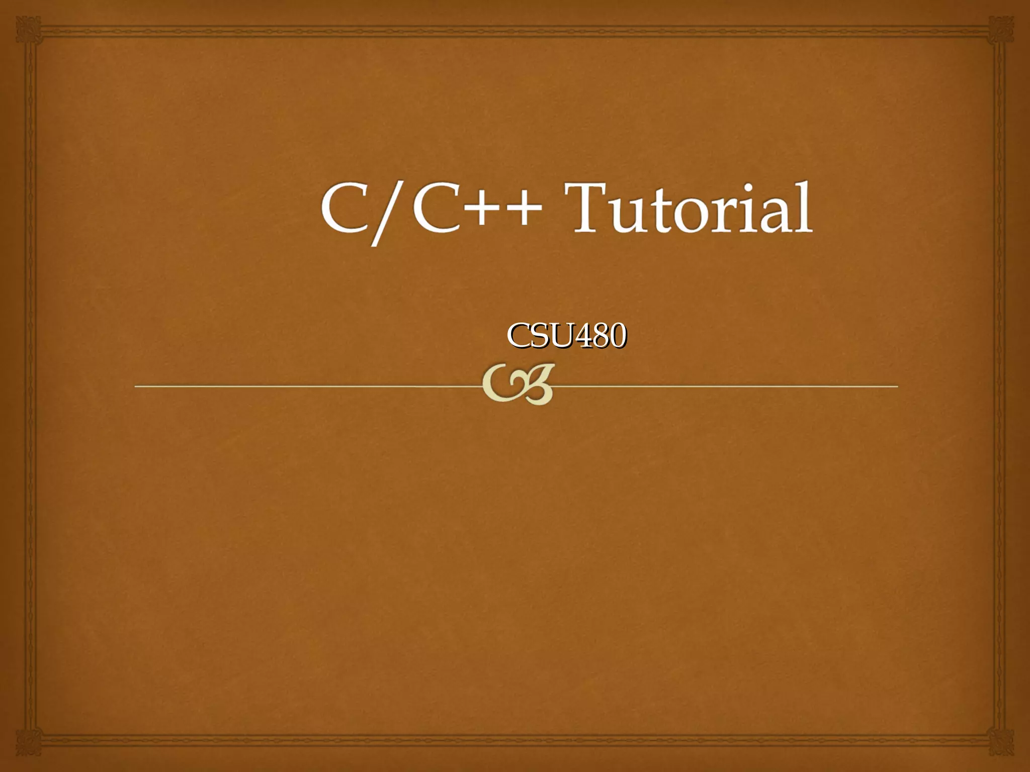 C tutorial | PPT