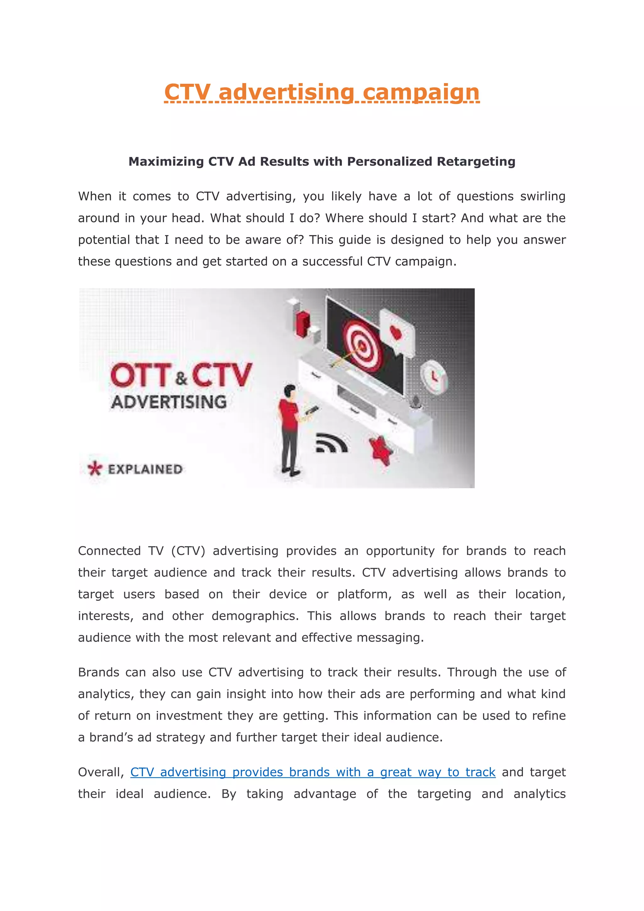 CTV advertising campaign | DOCX