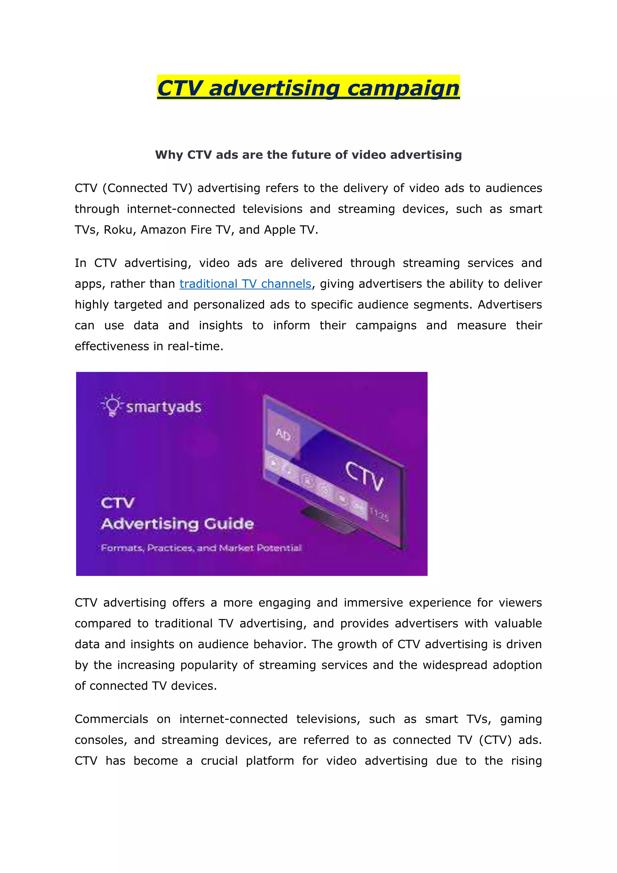 CTV advertising campaign | DOCX