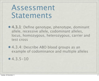 4 Genetics - types of inheritance (by Lizzy) | PDF