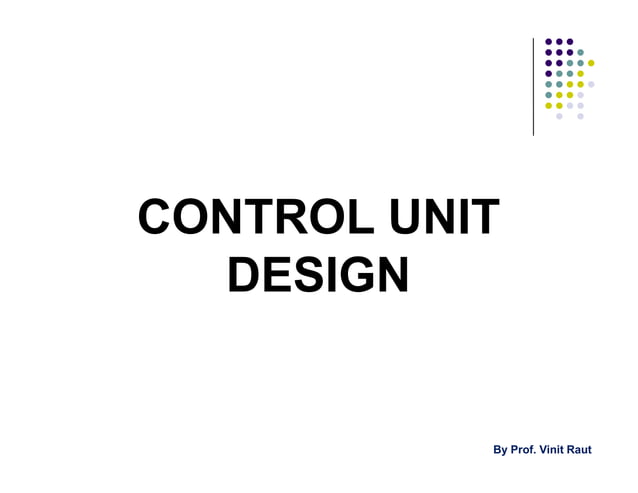 Control Unit Design | PDF