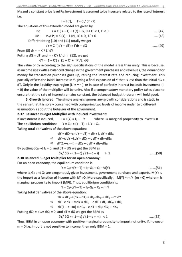 Multiplier Theory-Keynesian Approach-Lecture-3 | PDF