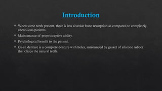 Cu-Sil Dentures in prosthodontics a Journal club | PPTX