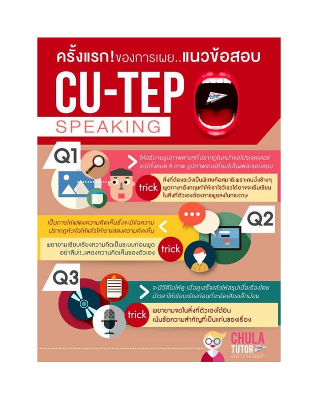 ข้อสอบ CU-TEP speaking | DOCX