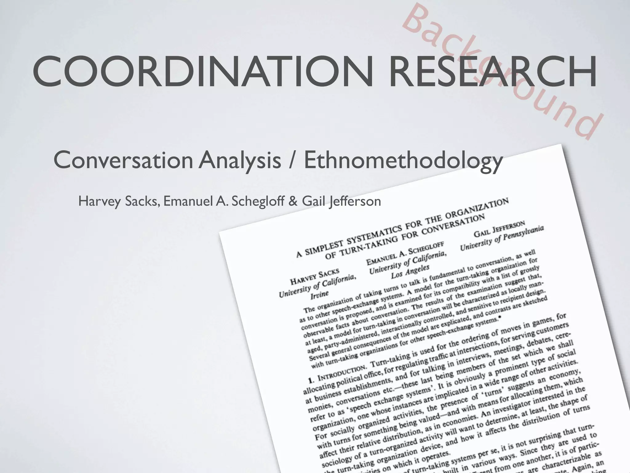 Micro-Coordination: Let's Talk About Not-Talking | KEY