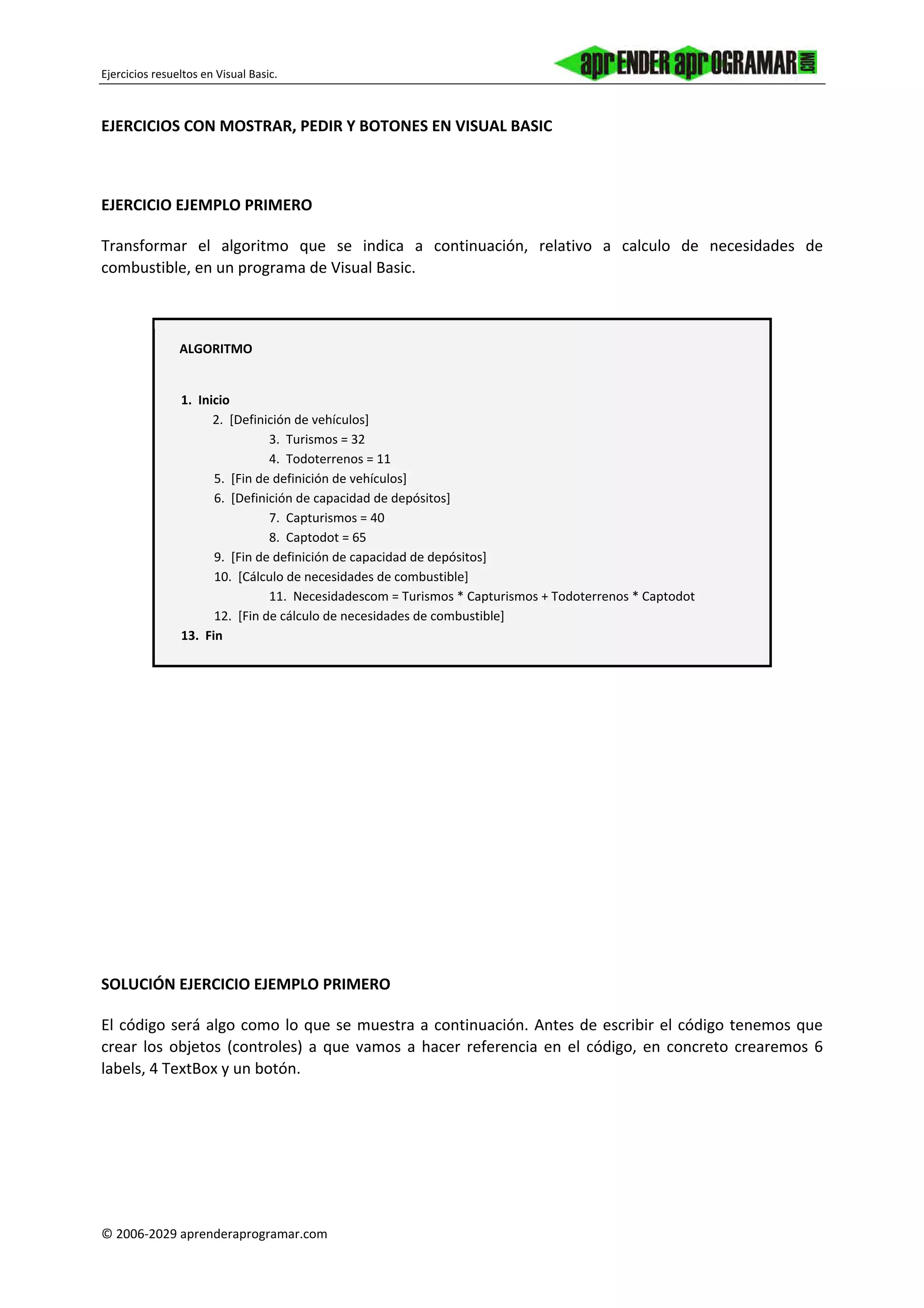 Cu00322 A Codigo Ejemplo Visual Basic Forms Labels Textbox Command Buttons Pdf