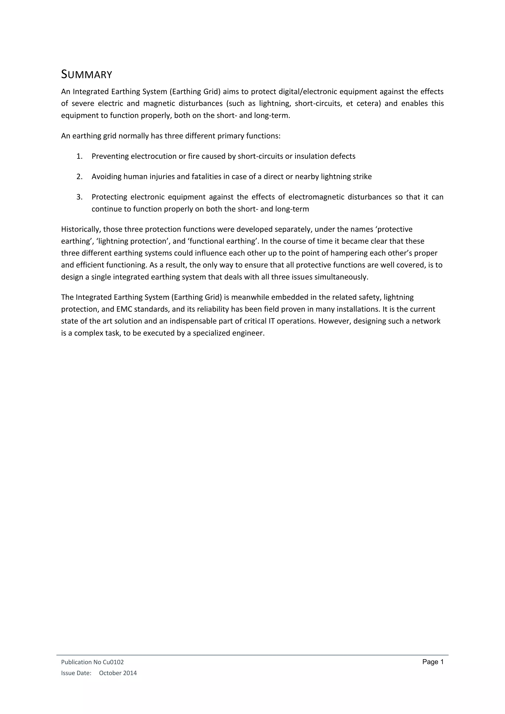 Integrated earthing systems | PDF