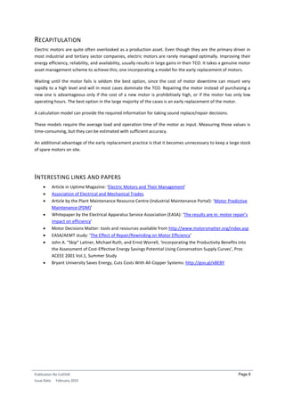 Electric motor asset management | PDF