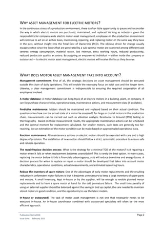 Electric motor asset management | PDF