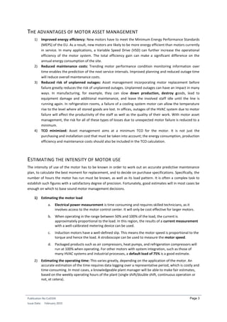 Electric motor asset management | PDF