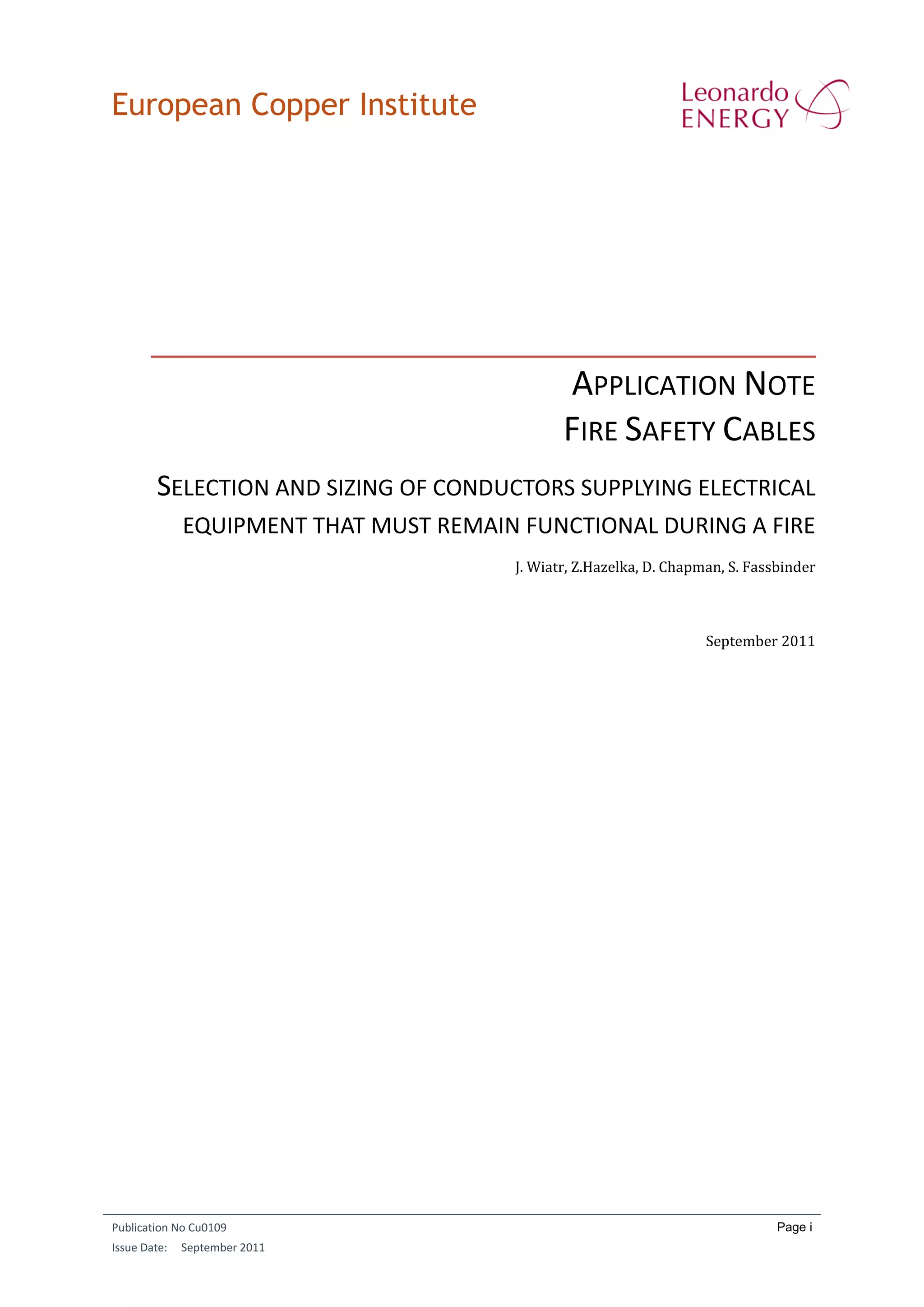 Fire Cable Sizing | PDF