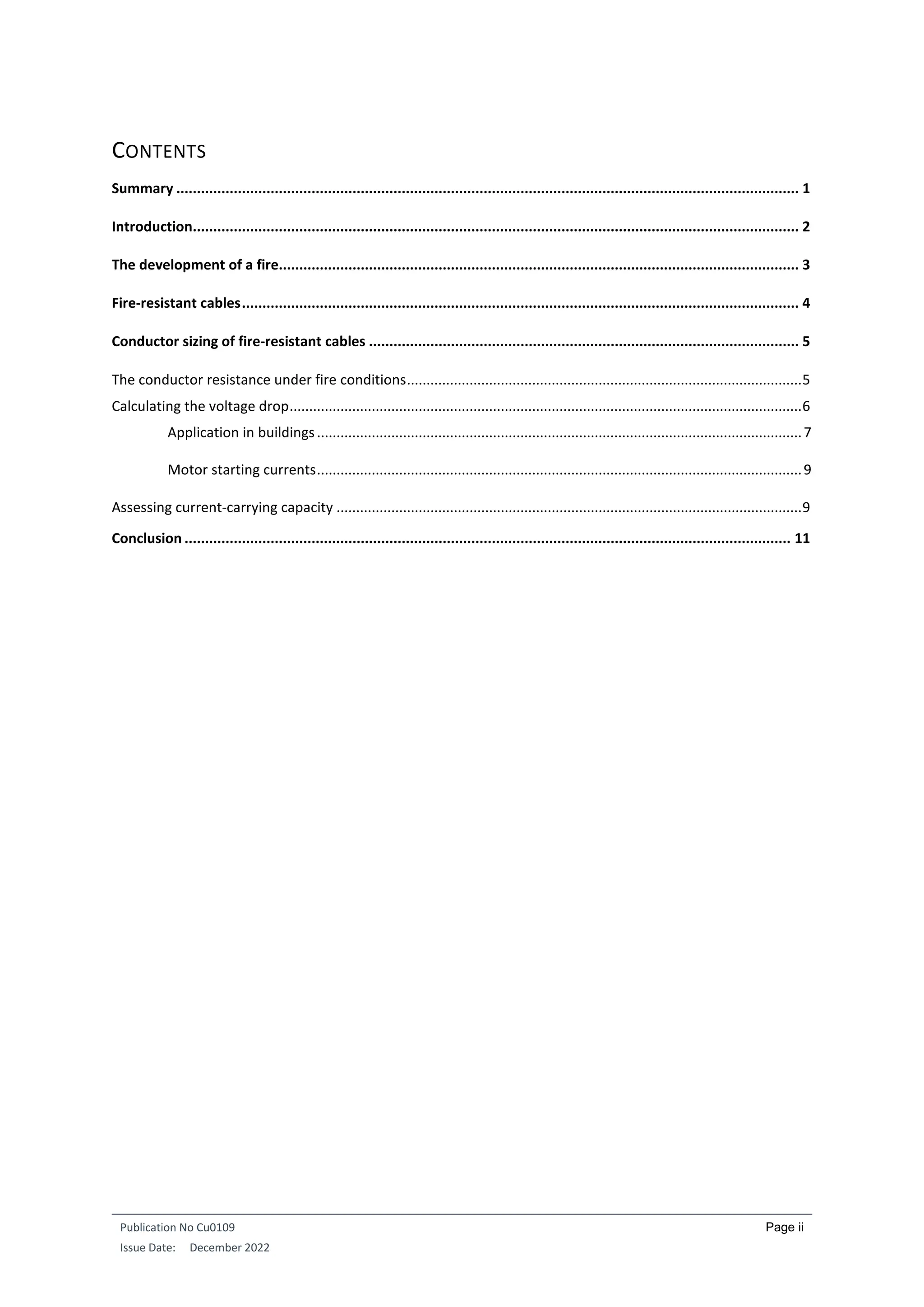 Fire-Resistant Cable Sizing of conductors supplying electrical ...