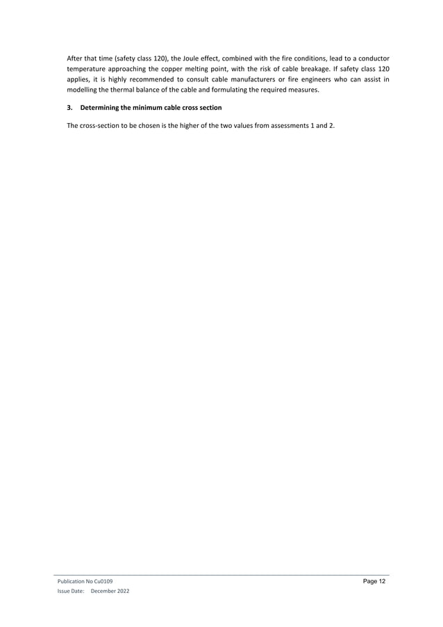 Fire-Resistant Cable Sizing of conductors supplying electrical ...