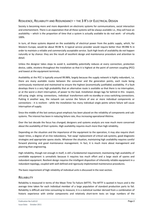 Application Note – Resilience, Reliability and Redundancy | PDF