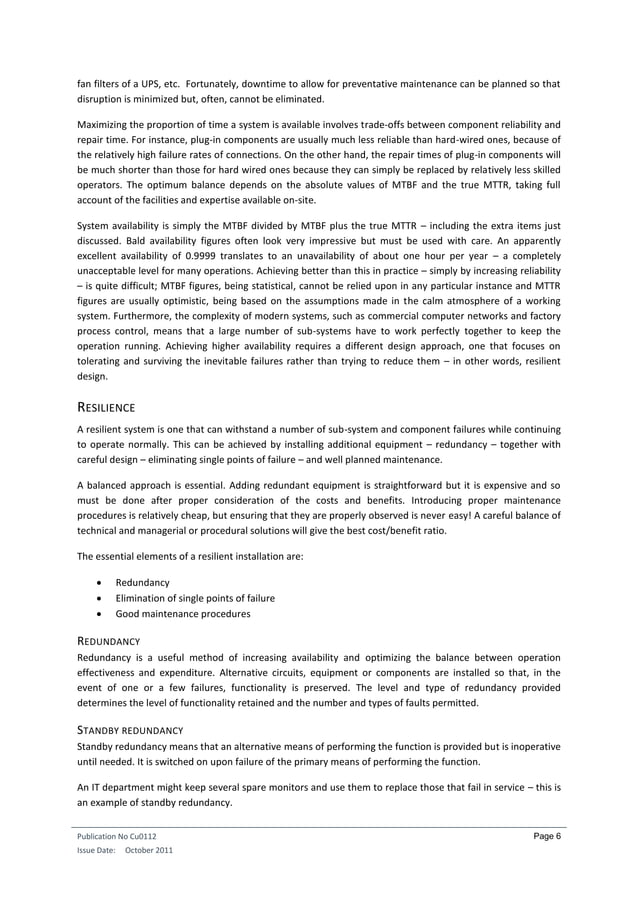 Application Note – Resilience, Reliability and Redundancy | PDF