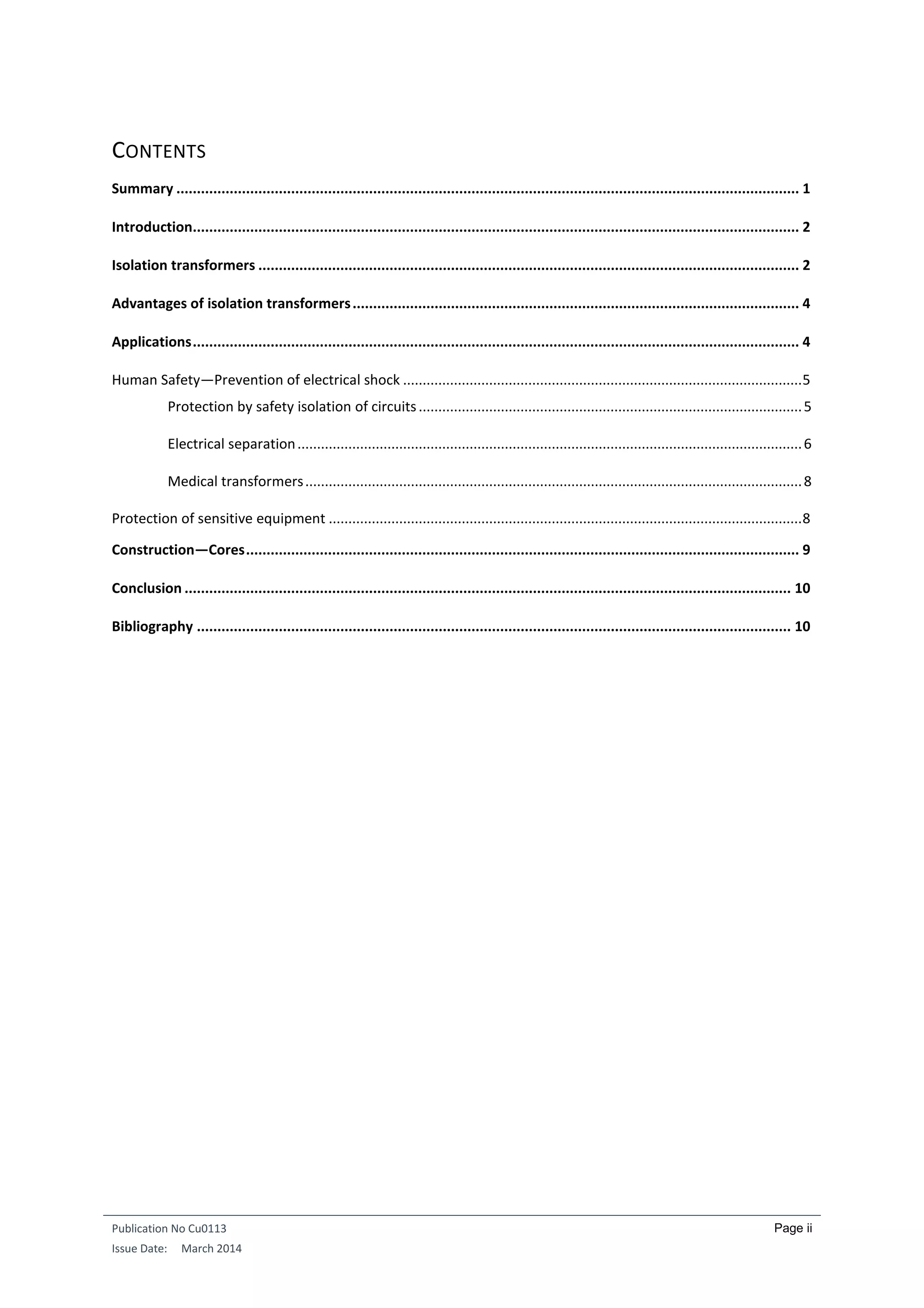 Isolation transformers | PDF