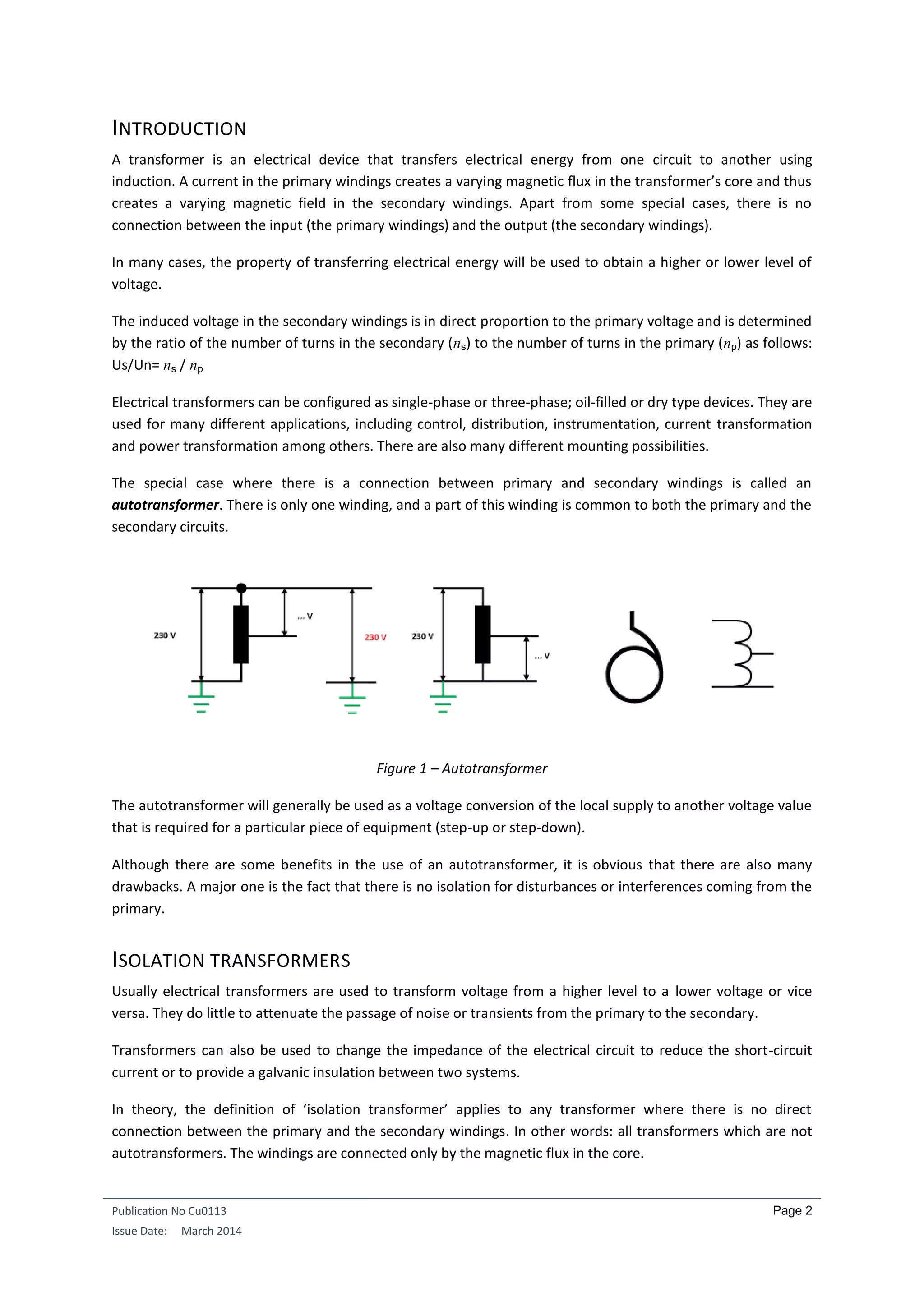 Isolation transformers | PDF