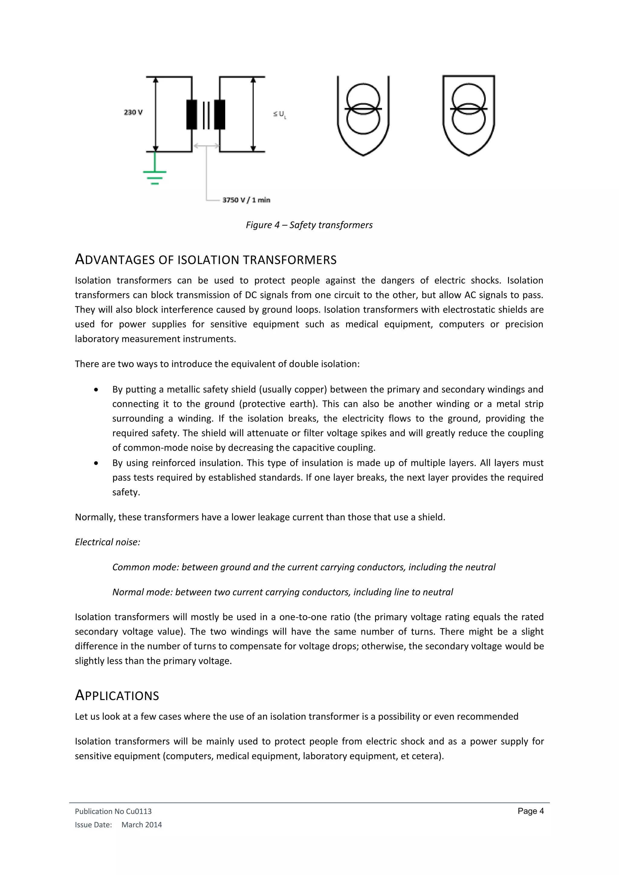 Isolation transformers | PDF