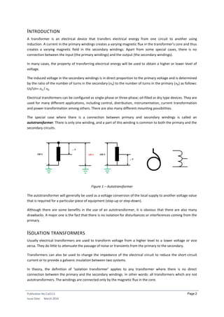 Isolation transformers | PDF