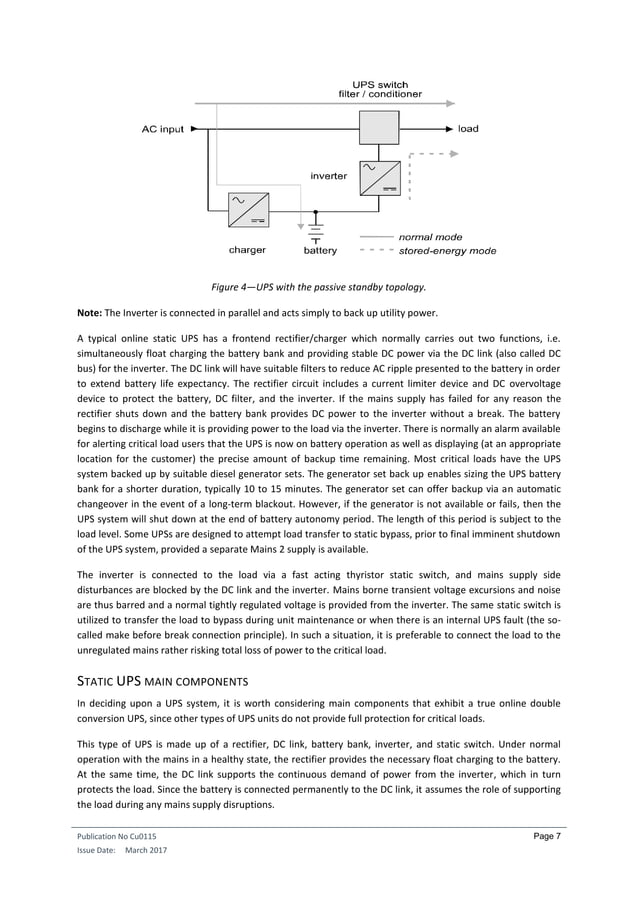 UPS power system design parameters | PDF