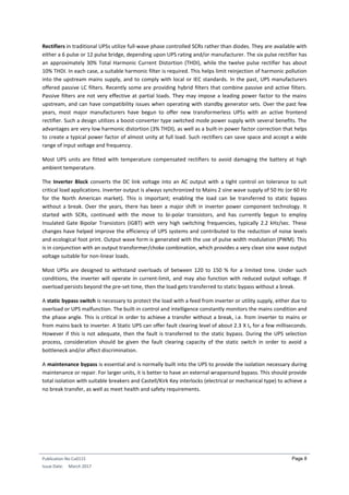 UPS power system design parameters | PDF