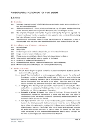 UPS power system design parameters | PDF