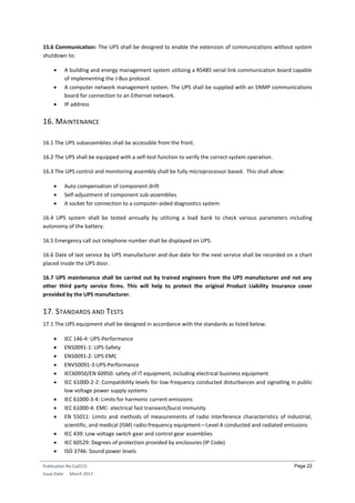 UPS power system design parameters | PDF