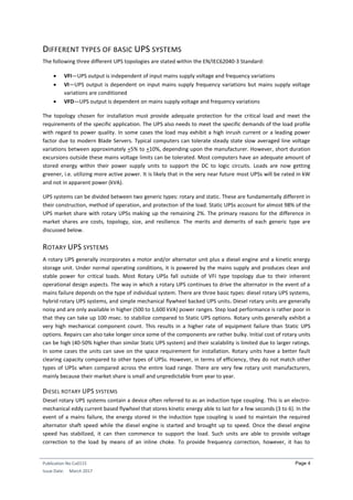 UPS power system design parameters | PDF