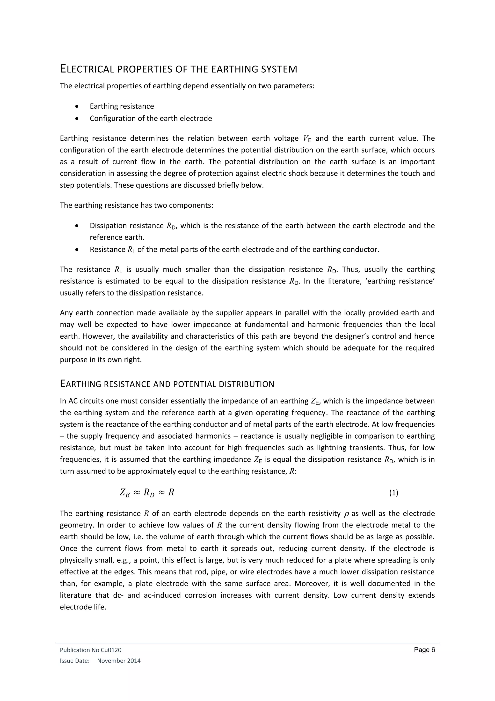 Earthing systems: fundamentals of calculation and design | PDF