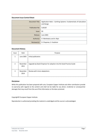 Earthing systems: fundamentals of calculation and design | PDF