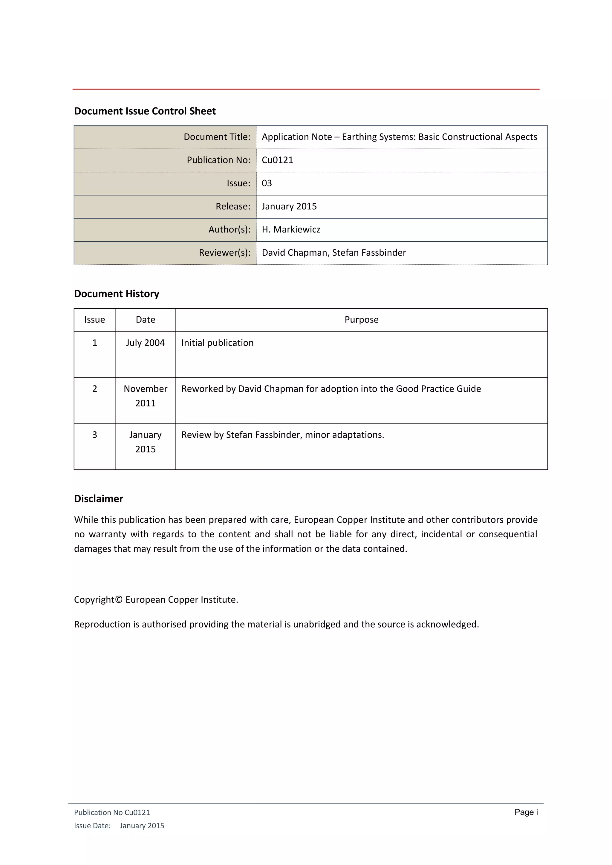Earthing systems - Basic constructional aspects | PDF