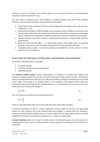 Earthing systems - Basic constructional aspects | PDF